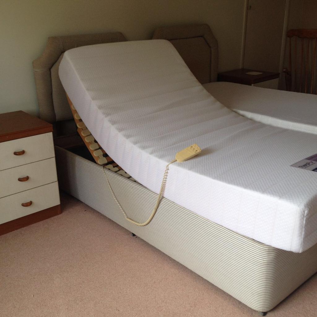 Electric adjustable single bed with memory foam mattress | in Chatham ... Electric adjustable single bed with memory foam mattress | in Chatham ...