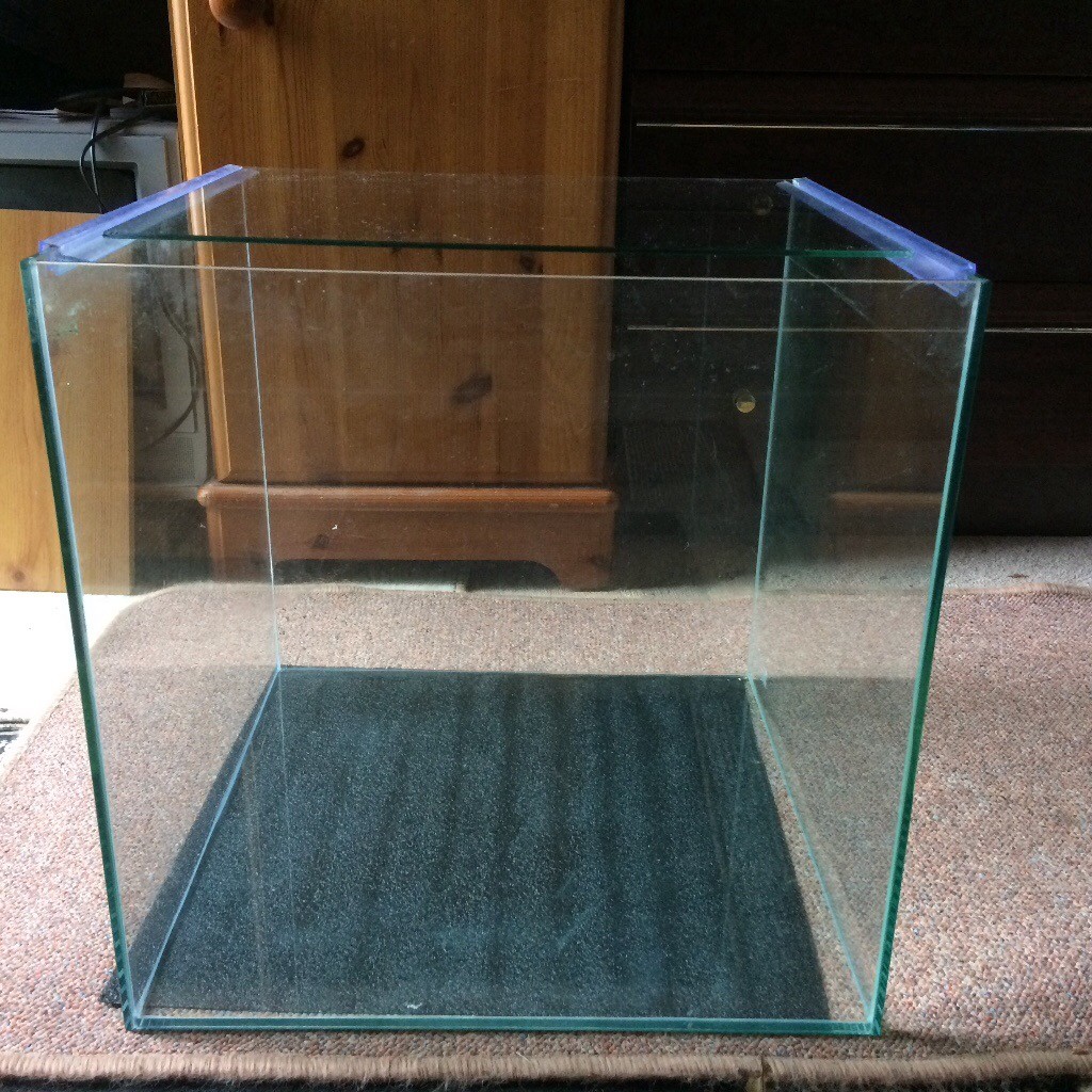 Square fish tank approx. 40x40x40cm. Holding 64 litres of water. | in ...