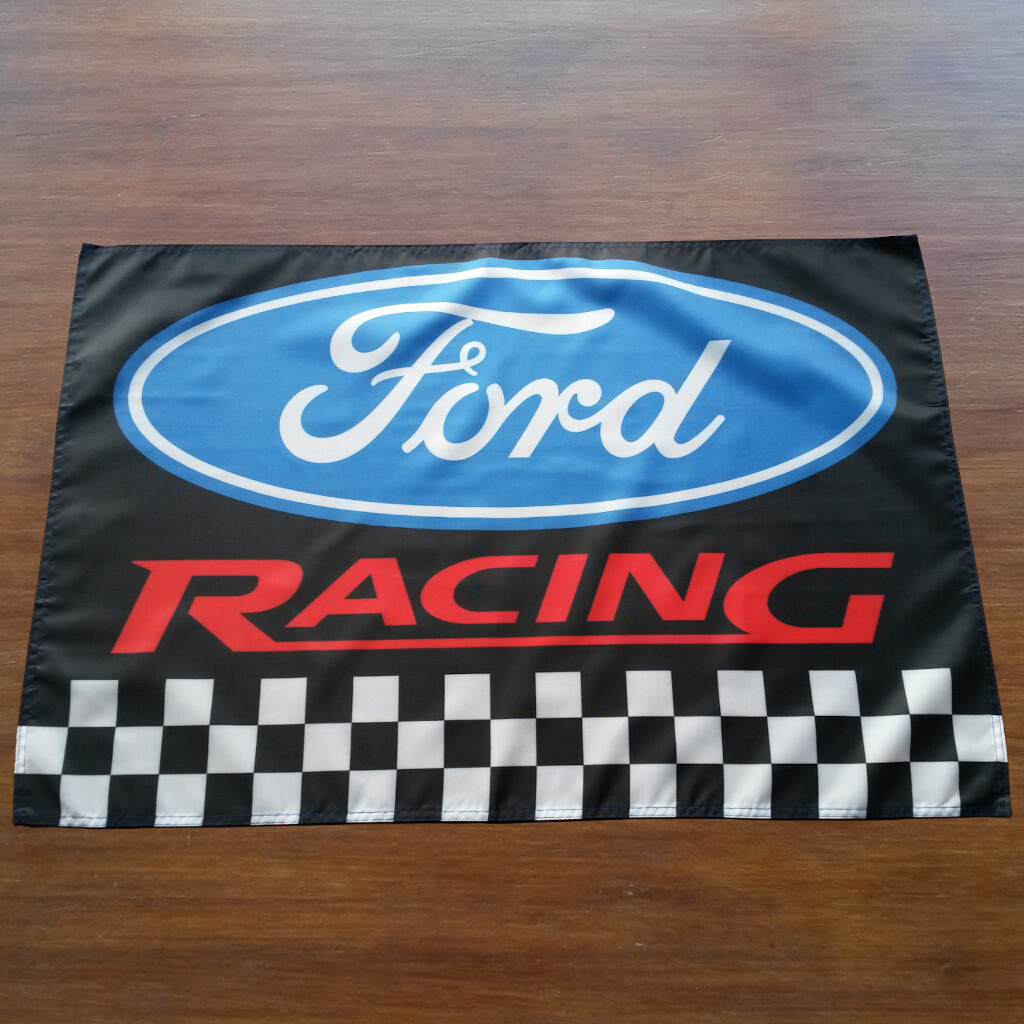 Ford Racing Flag Banner - Garage Display Sign Focus Fiesta Escort ...