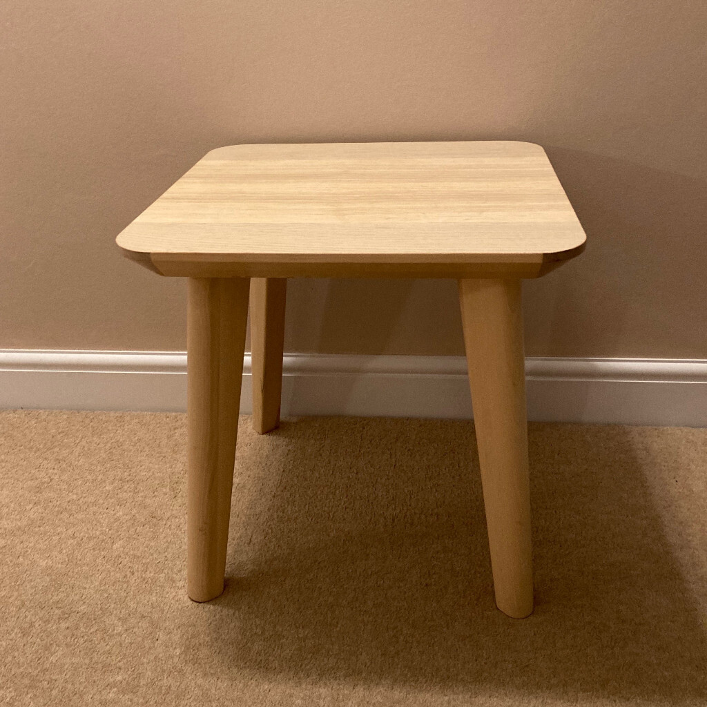 Modernist Solid Beech Wood Side Table | in Rayleigh, Essex | Gumtree