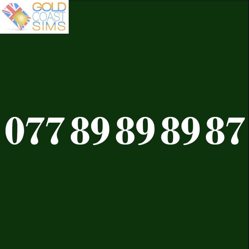 NEW 077 89 89 89 87 Gold Memorable Mobile Phone Number For Sale. Sim ...