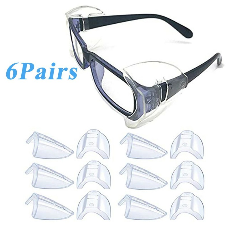 Slip On Safety | 6 Pairs Side Shields For Eye Glasses