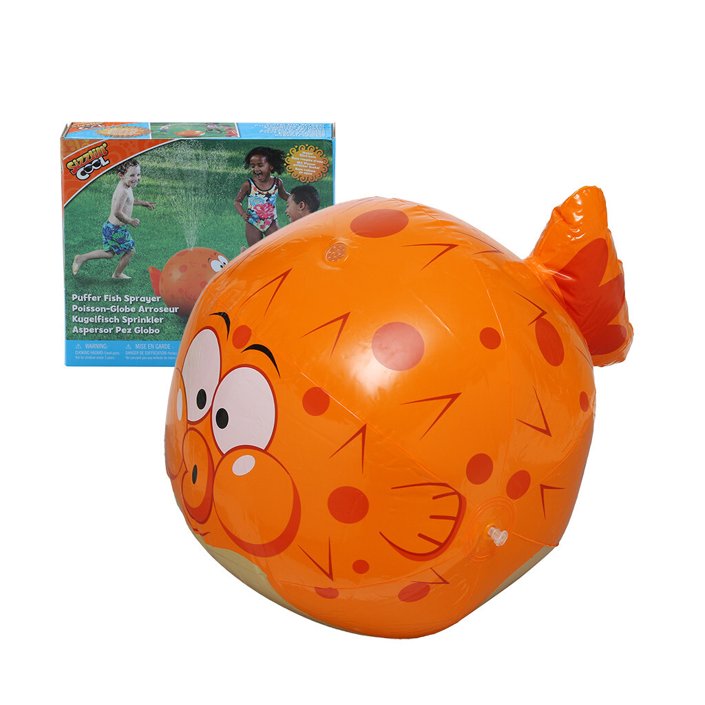 Giant Inflatable Water Sprinkler Puffer Fish - Kids
