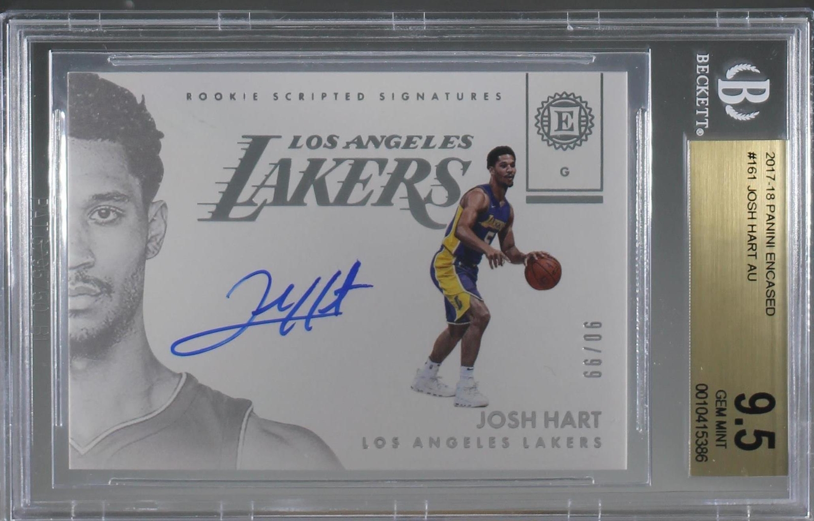 2017-18 Panini Encased - Rookie Scripted Signatures #161 Josh Hart /99 ...