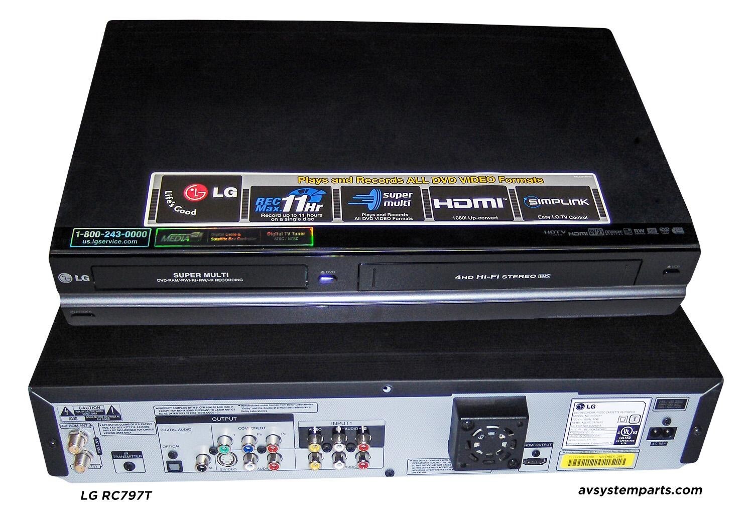 LG RC797T Supper Multi DVD Recorder VCR COMBO / Digital TV LG RC797T Supper Multi DVD Recorder VCR COMBO / Digital TV