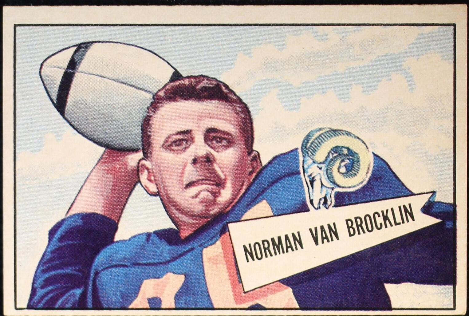 1952 Bowman - Norm Van Brocklin #1 Large for sale online | eBay