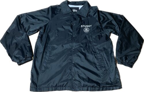 Vintage 90s Stussy Windbreaker Jacket Medium USA Made Black Vintage 90s Stussy Windbreaker Jacket Medium USA Made Black