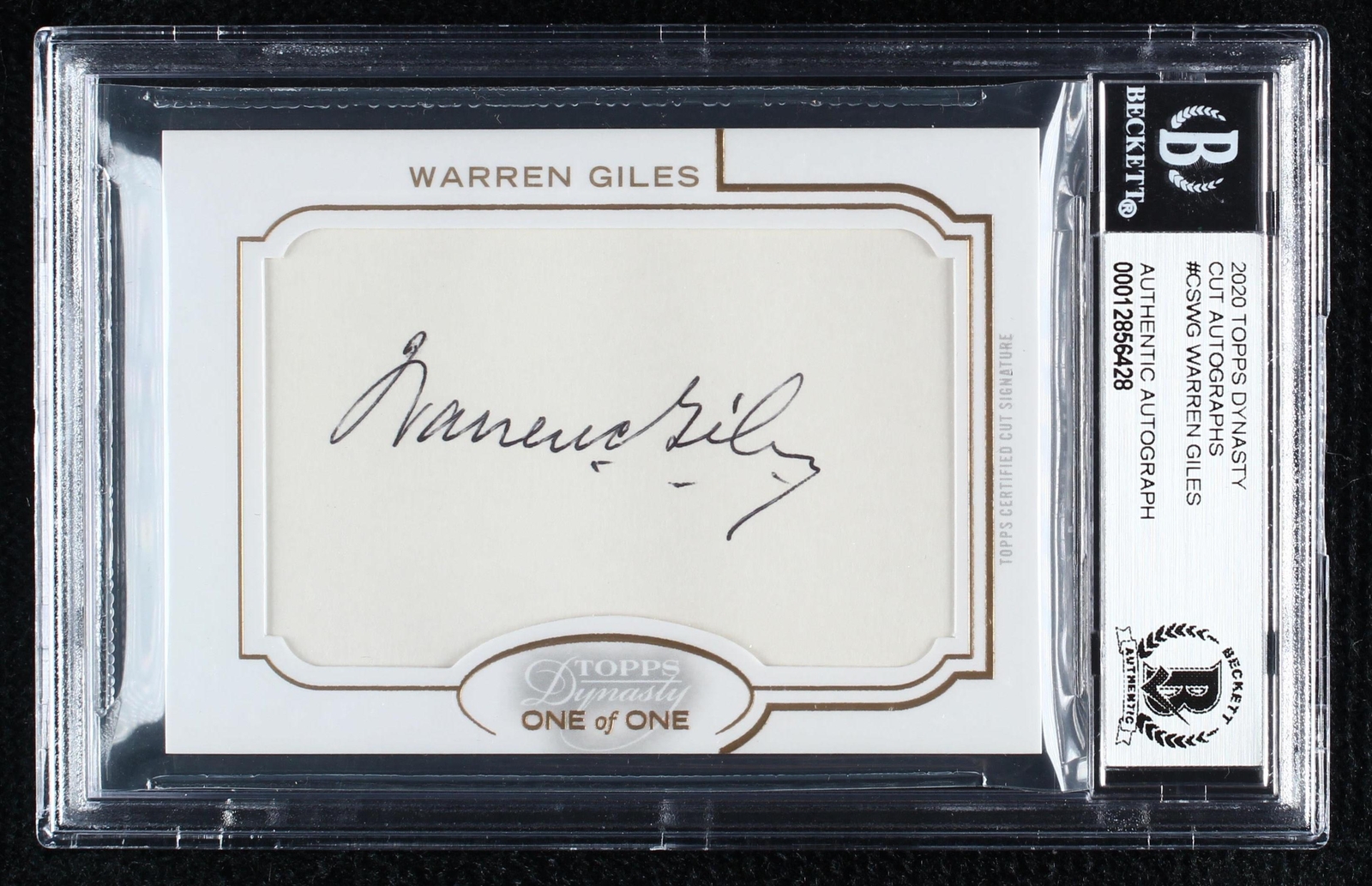 2020 Topps Dynasty - Cut Signatures #CS-WG Warren Giles /1 (AU) for ...