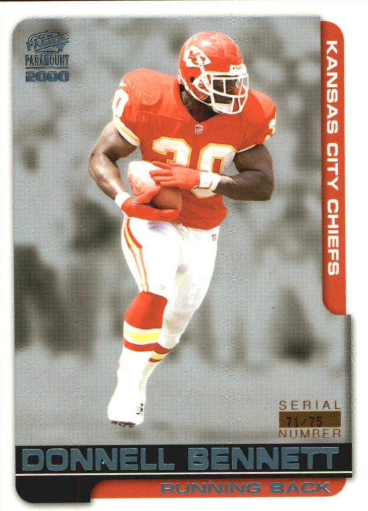 2000 Pacific Paramount - Donnell Bennett #115 Platinum Blue /75 for ...