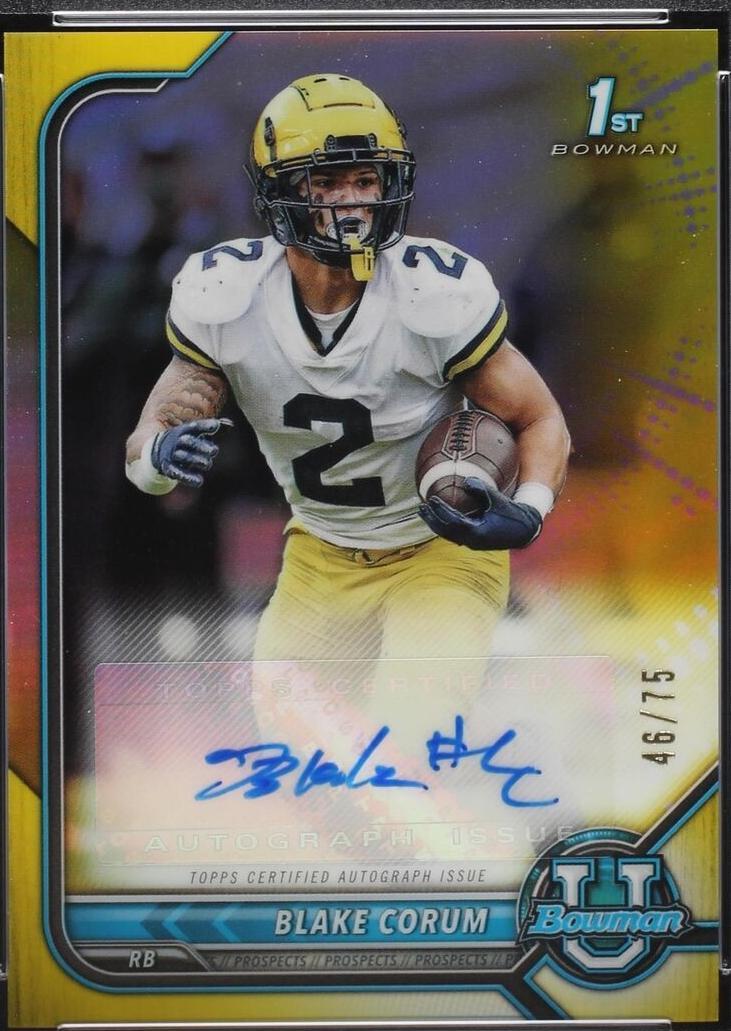 2021-22 Bowman University - Bowman Chrome Prospect Autographs Blake ...