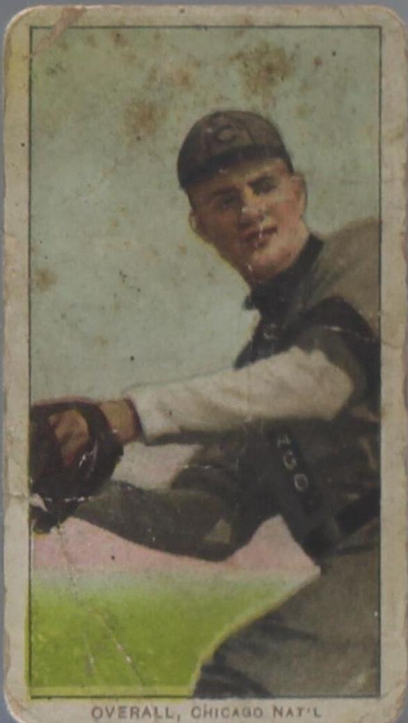 1909-11 T206 - Orval Overall Base Ball Subjects Back Throwing (RC) for ...
