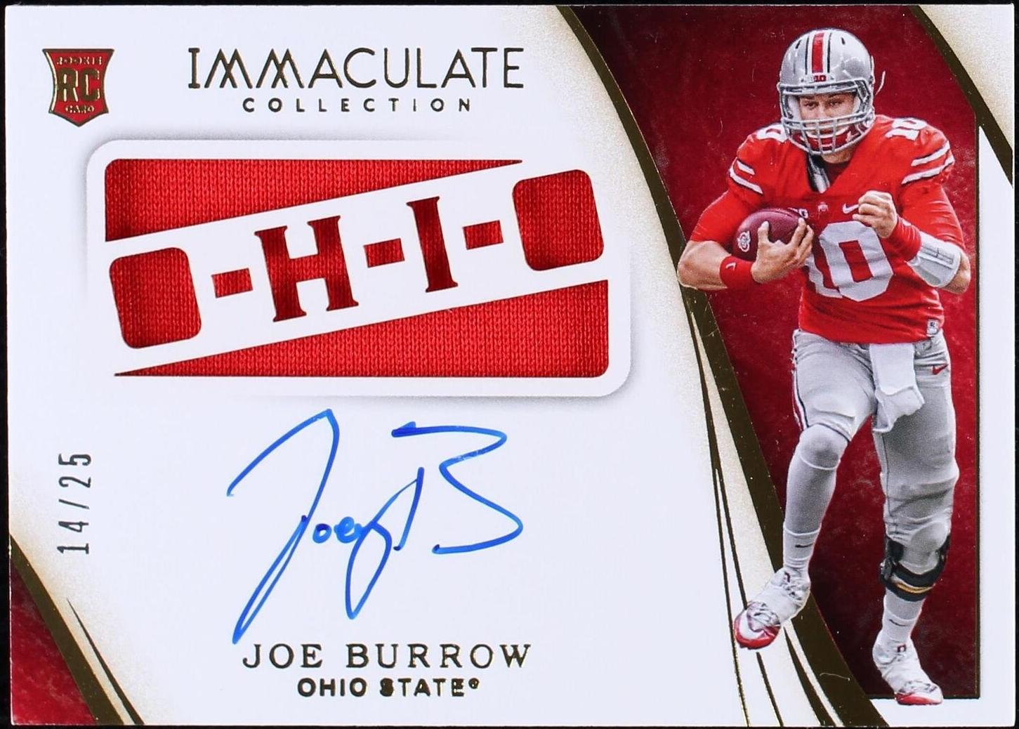 2020 Panini Immaculate Collection Collegiate - Team Slogan Signatures Die-Cuts Joe Burrow #151 / ...