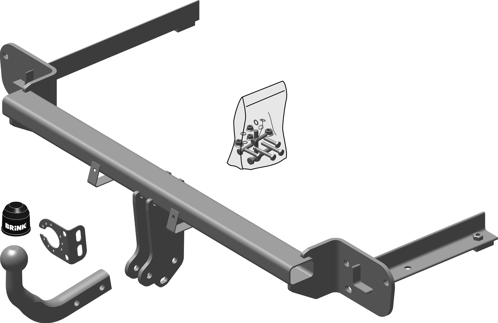 Brink Towbar for Vauxhall Corsa Hatchback (D) (E) 2006-2019 - Swan Neck ...