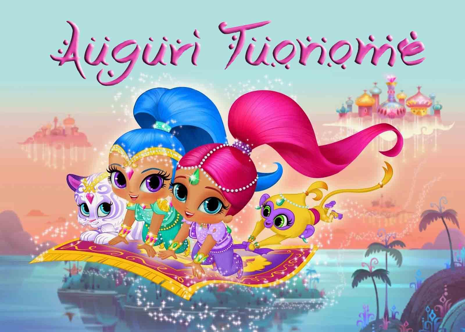 Cialda SHIMMER AND SHINE Decorazione Torta Ostia o Zucchero ...