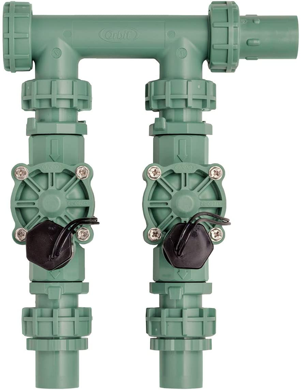 Preassembled 2 Valve Inline Manifold Sprinkler System Line