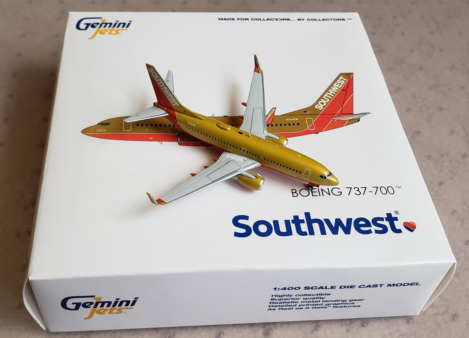 Gemini Jets Boeing 737-700 Southwest N714CB Desert Gold in 1 Gemini Jets Boeing 737-700 Southwest N714CB Desert Gold in 1