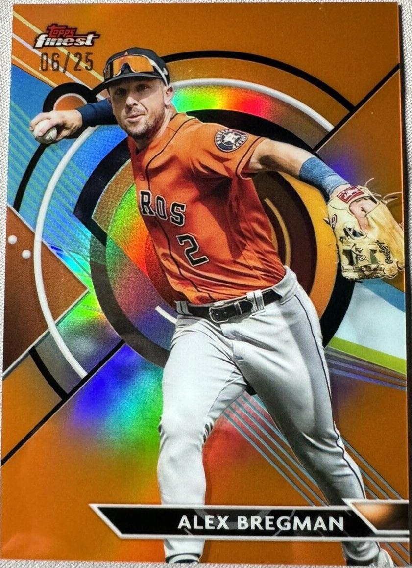 2023 Topps Finest - Alex Bregman #18 Orange Refractor /25 for sale ...
