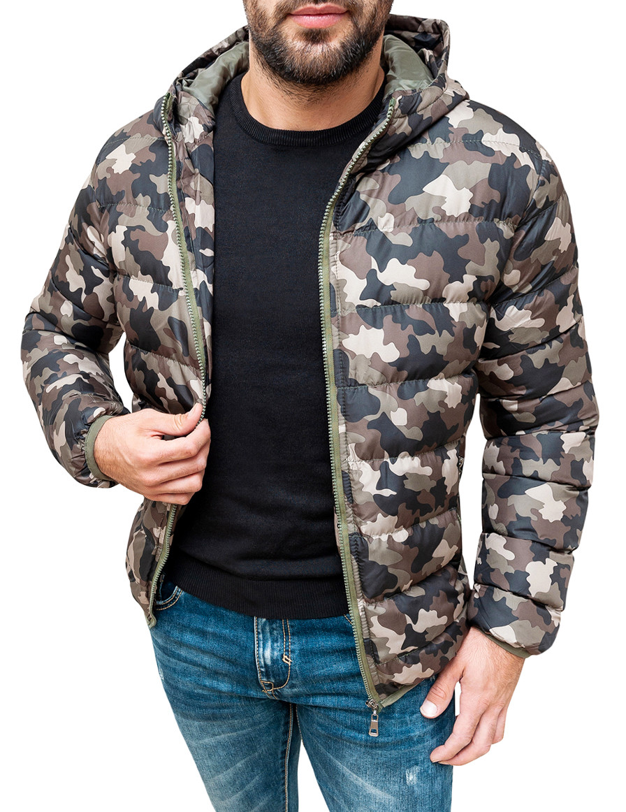Piumino uomo Diamond invernale militare mimetico verde casual giaccone ... Piumino uomo Diamond invernale militare mimetico verde casual giaccone ...