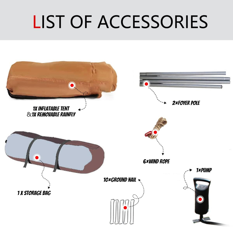 Inflatable Camping Tent 4 Season Glamping Persons Waterpro