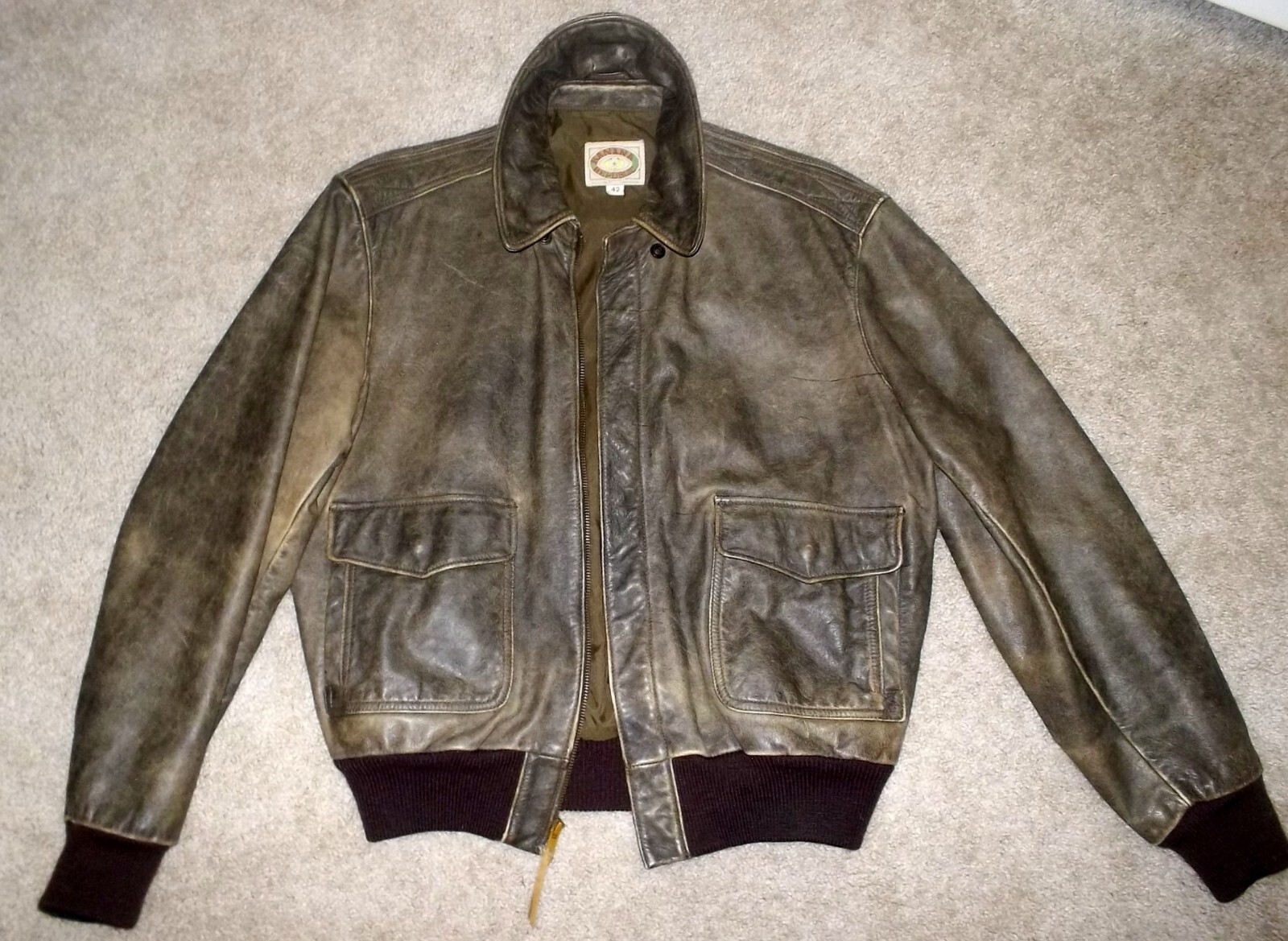 DEADSTOCK Vtg 80s Banana Republic A2 Bomber FLIGHT Leather DEADSTOCK Vtg 80s Banana Republic A2 Bomber FLIGHT Leather
