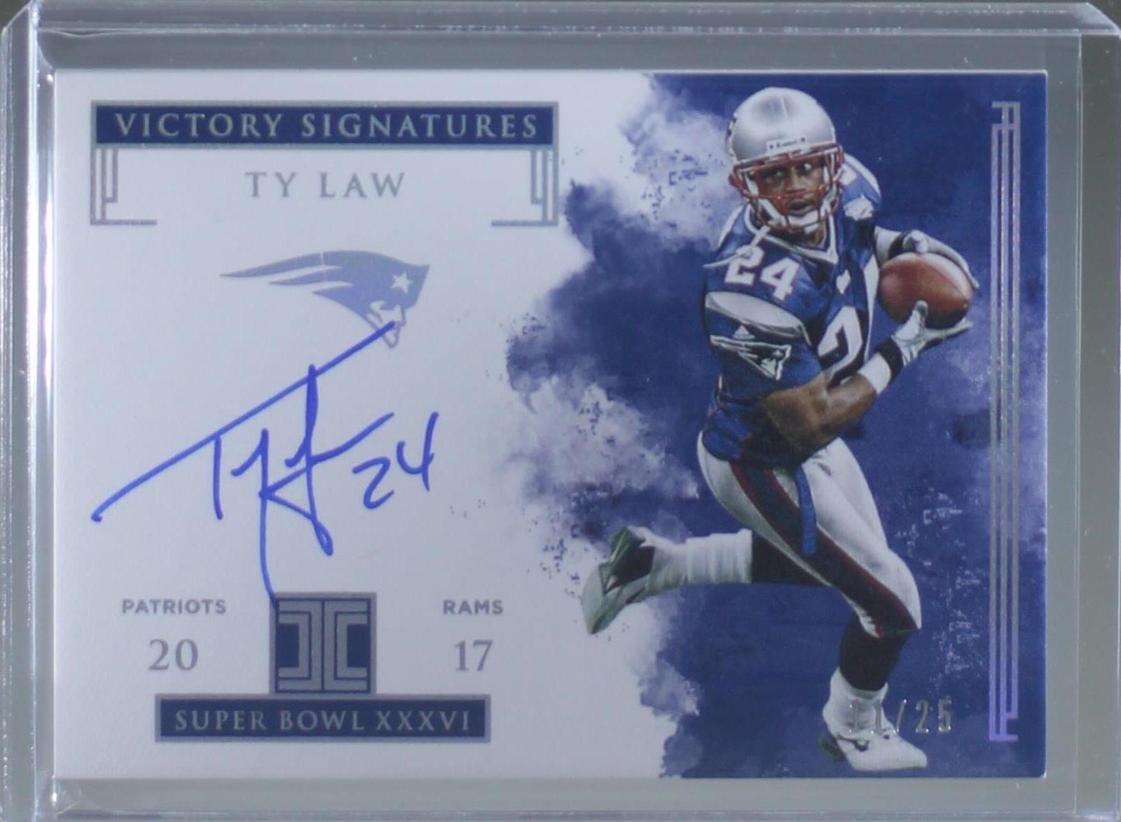 2019 Panini Impeccable - Impeccable Victory Signatures Silver #IV-TL Ty Law /25 (AU) for sale ...