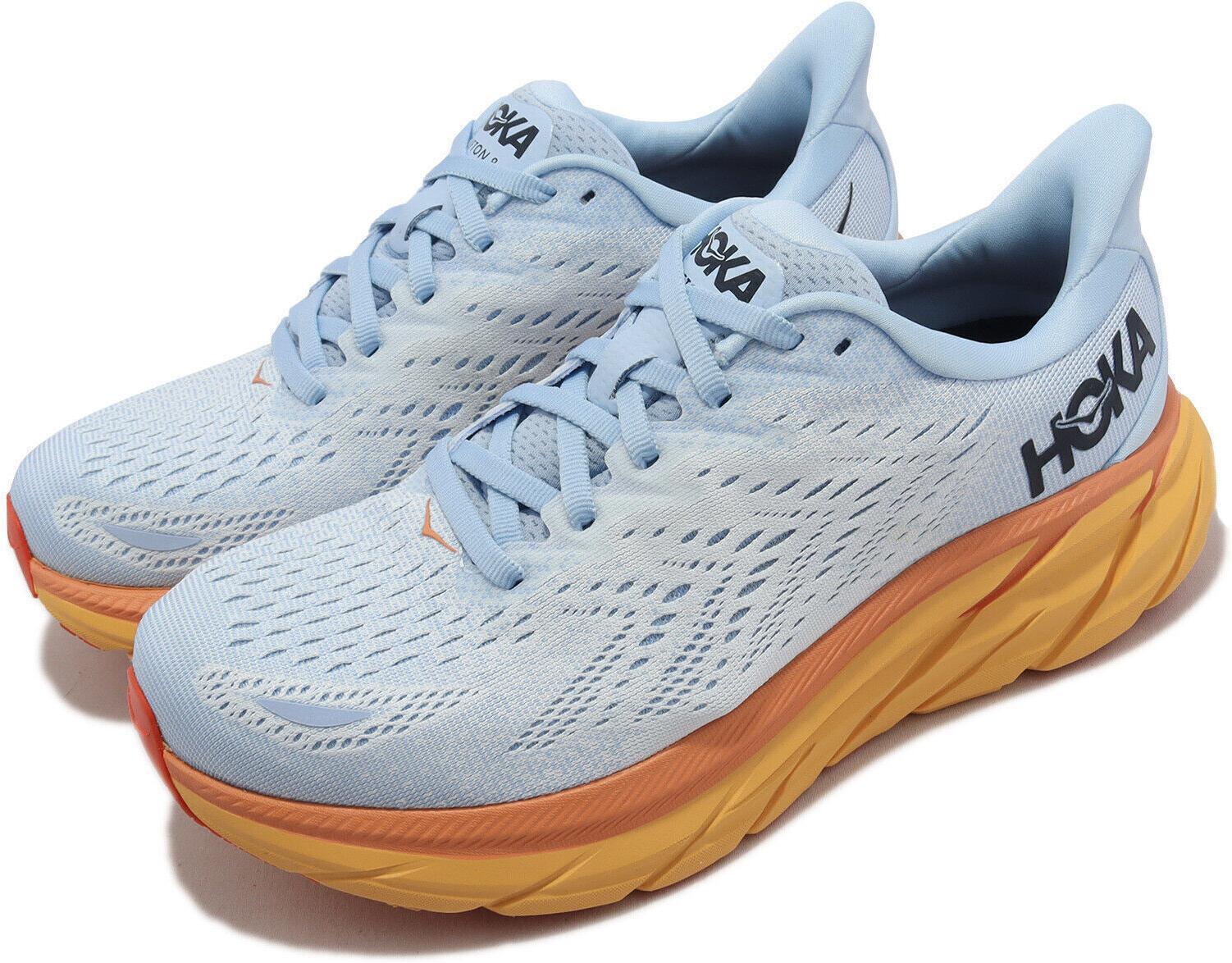 Size 8.5 - Hoka One One Clifton 8 Wide Summer Blue Ice Flow W for sale ...