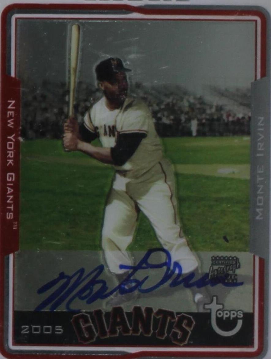 2005 Topps Retired Signature Edition - Autographs Monte Irvin #TA-MI ...