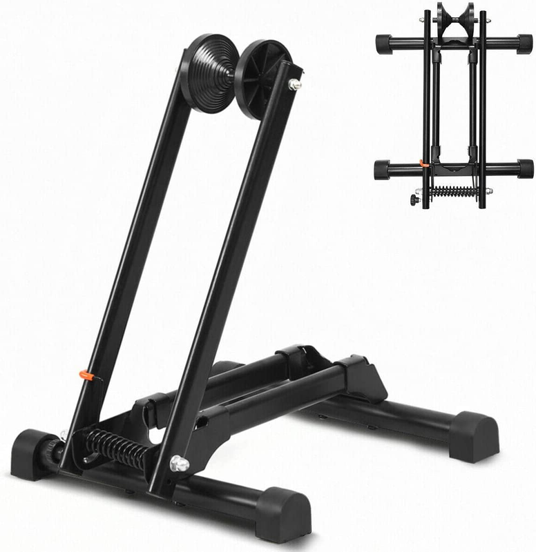 Goplus Foldable Bike Storage Stand, Bicycle Floor Parking