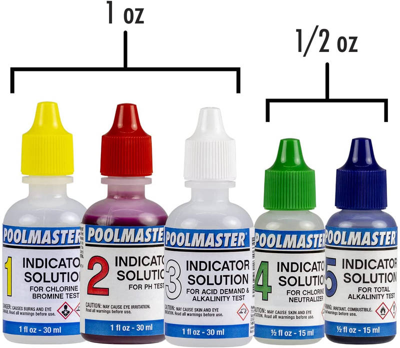 5-Way Swimming Water Pool & Spa Test Kit w/ Case PH, Chlorine, Bromine ...