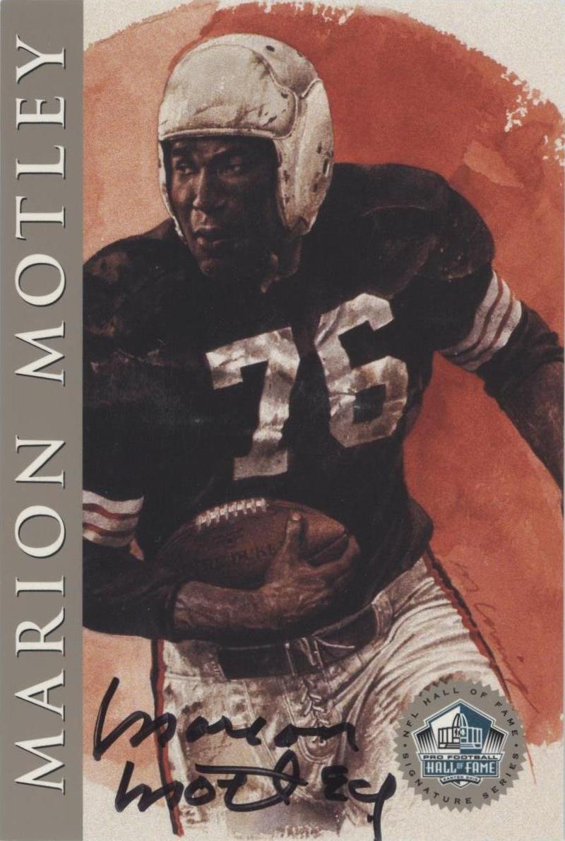 1998 NFL Hall of Fame Signature Series - Autographs Marion Motley /2500 ...