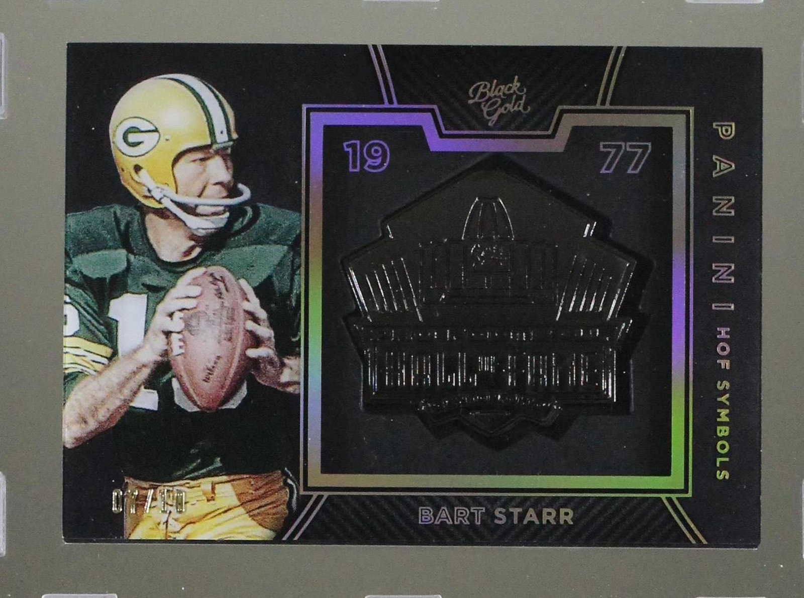 2016 Panini Black Gold - Hof Symbols Black Gold #HOF7 Bart Starr /10 ...