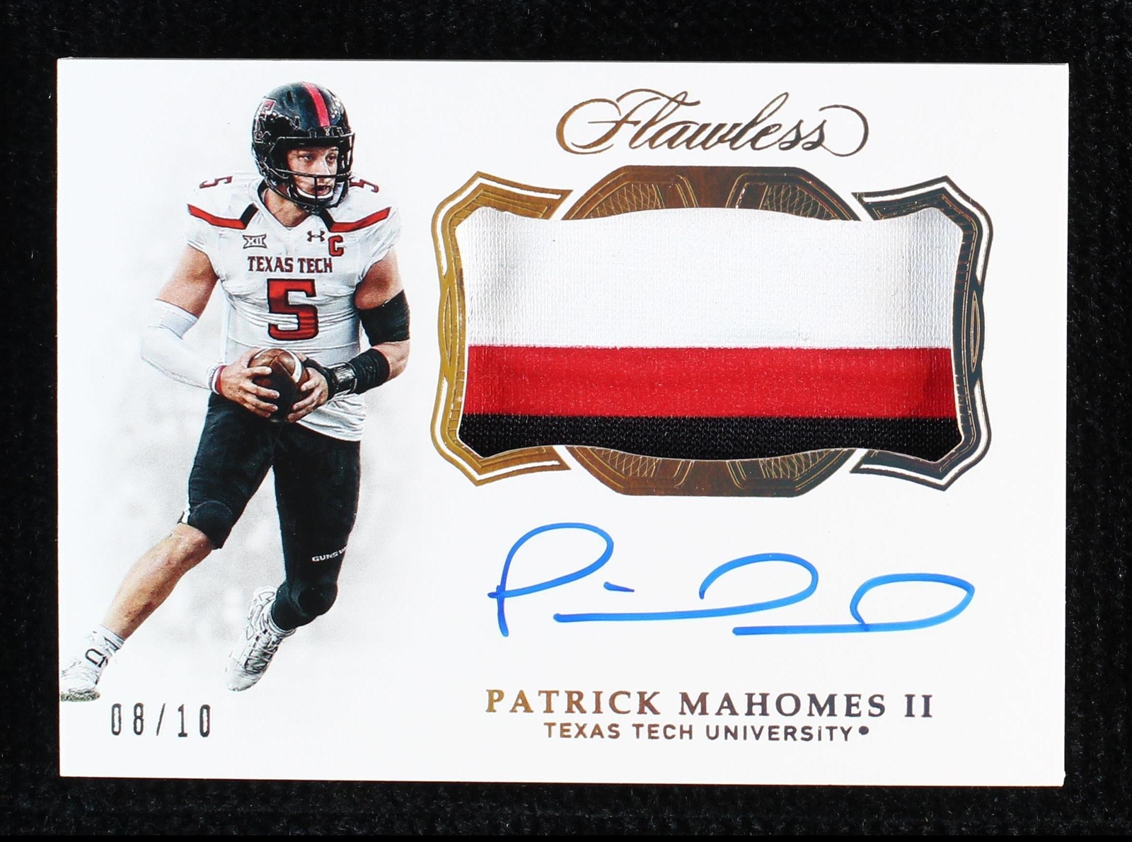 2019 Panini Flawless Collegiate - Patch Autographs #41 Patrick Mahomes ...
