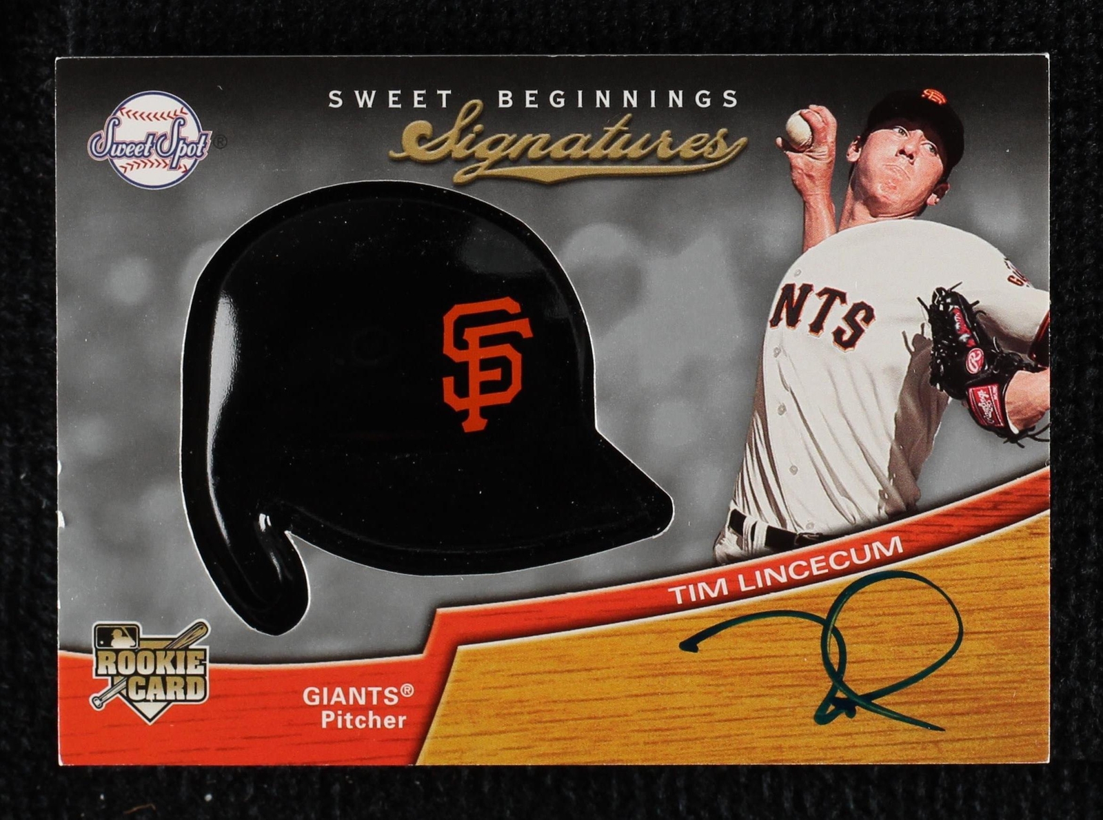 2007 Sweet Spot - Sweet Beginnings Signatures #138 Tim Lincecum (AU, RC ...