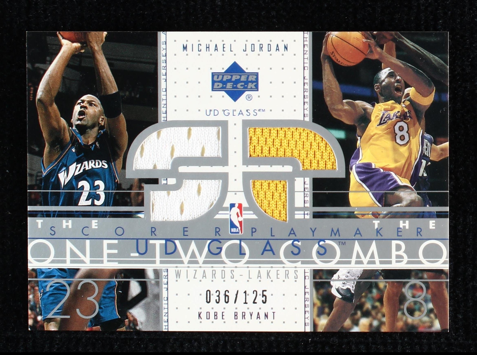2002-03 UD Glass - One-Two Combo #MJ/KB-C Kobe Bryant, Michael Jordan ...