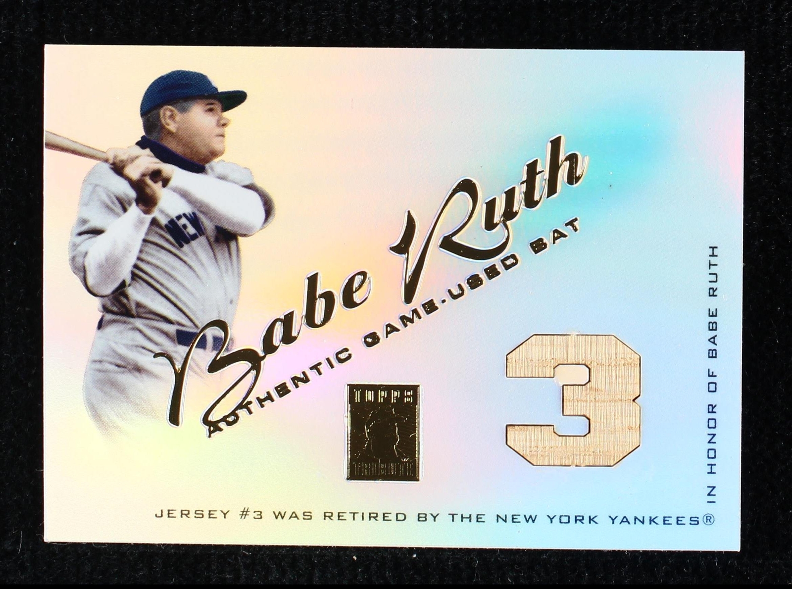 2001 Topps Tribute - Bat Relics #RB BR Babe Ruth (MEM) for sale online ...