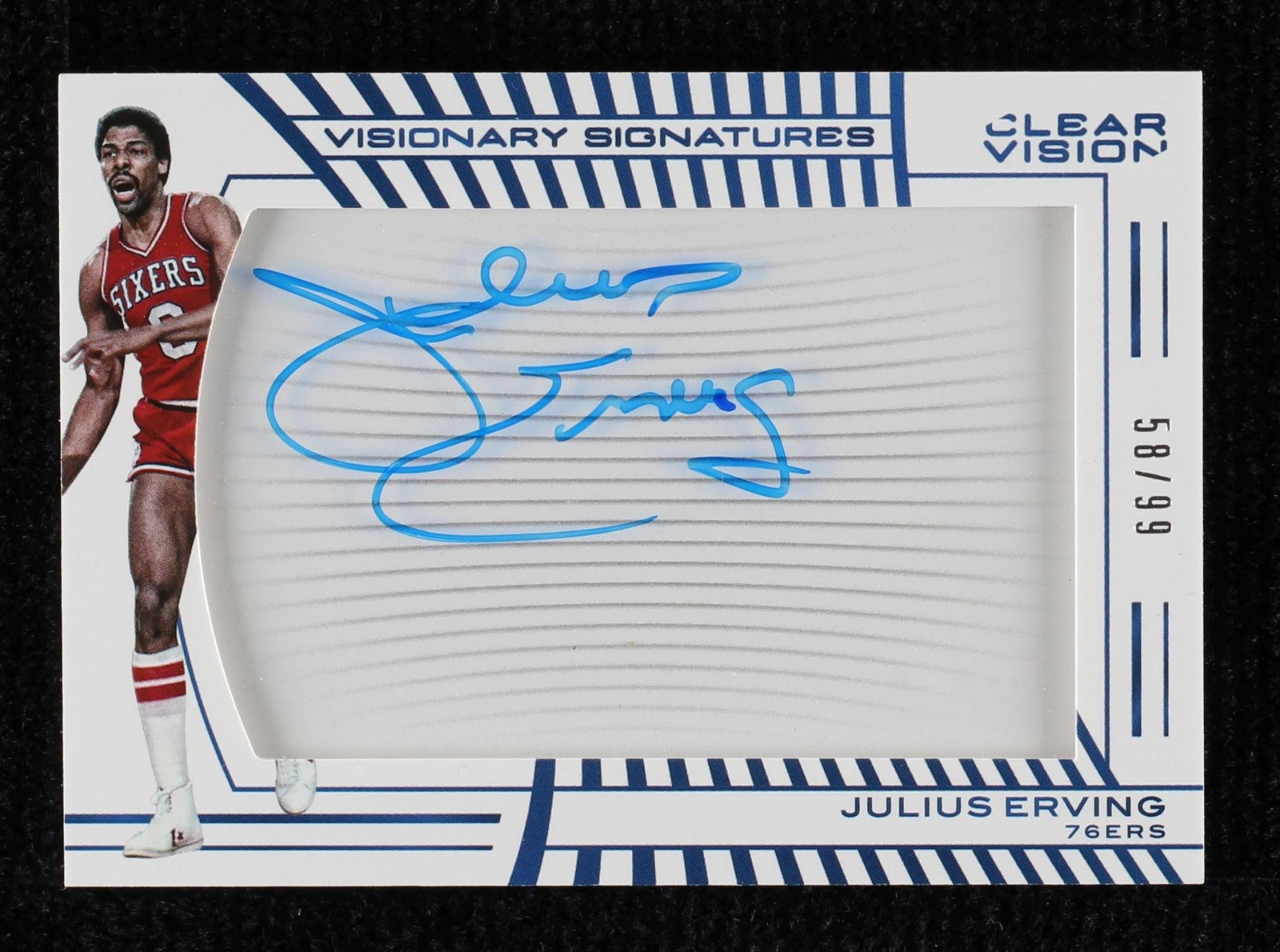 2015-16 Panini Clear Vision - Visionary Signatures #VS-JE Julius Erving ...