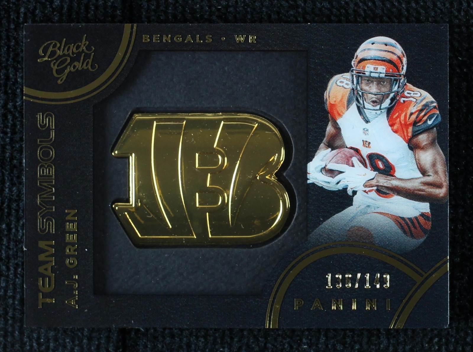 2015 Panini Black Gold - Team Symbols #TMS-12 A.J. Green /149 for sale ...