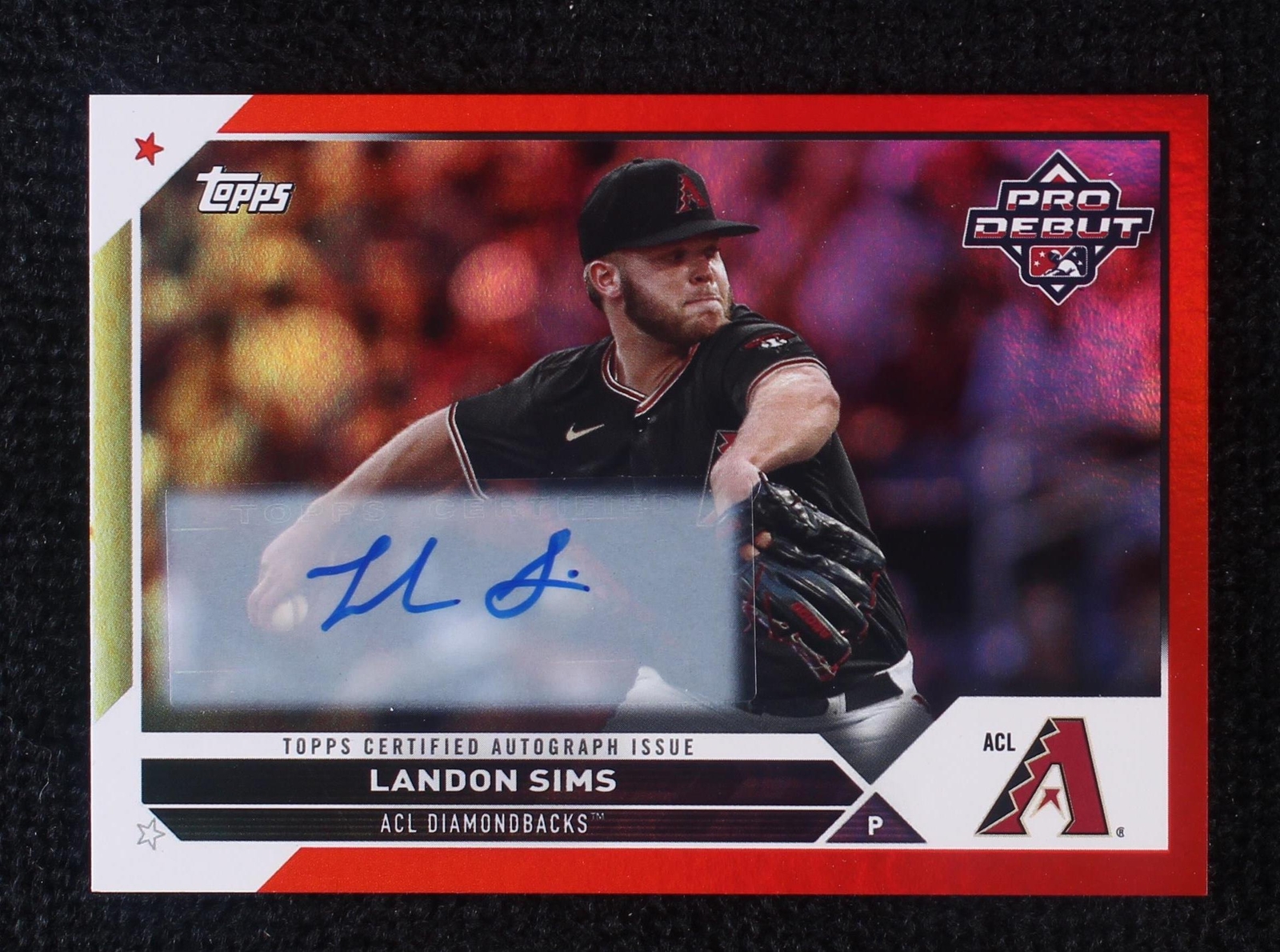 2023 Topps Pro Debut - Red Foil Autographs #PD-100 Landon Sims /10 (AU ...