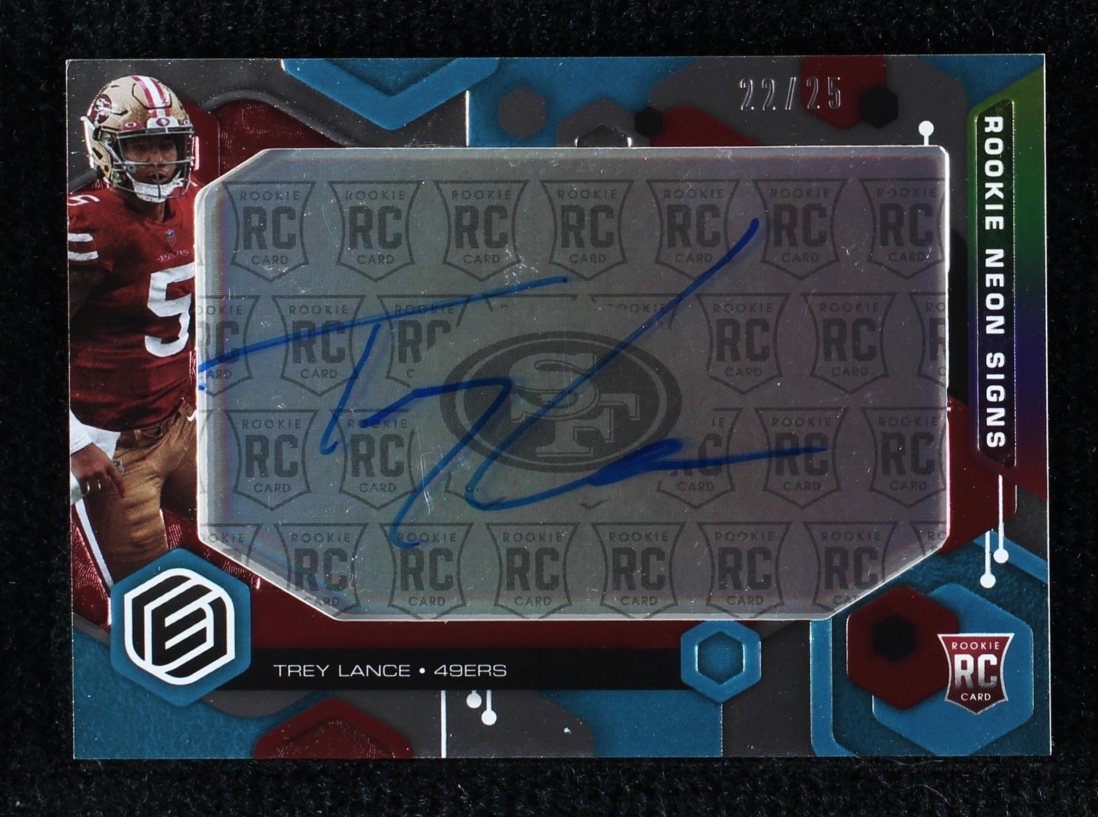 2021 Panini Elements - Rookie Neon Signs Blue #RNS-TLA Trey Lance /25 ...