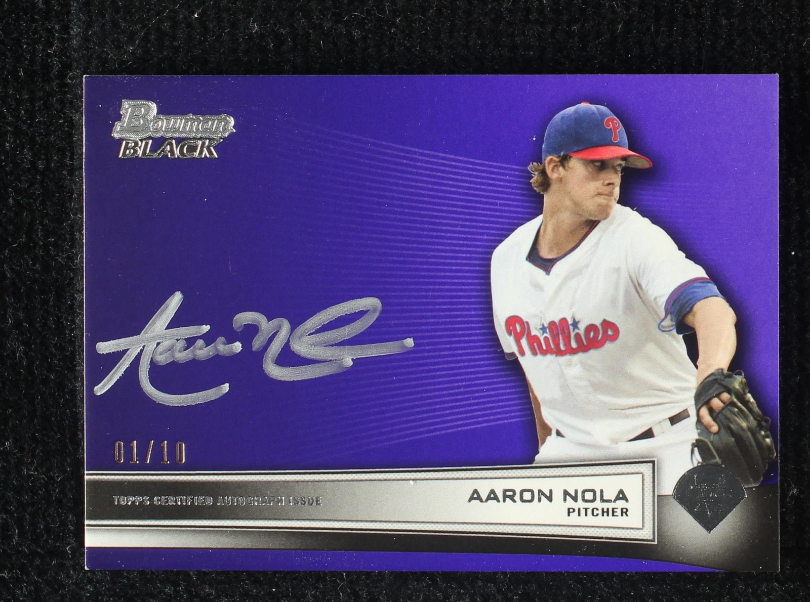 2014 Bowman Draft - Bowman Black Autographs Violet #BBC-AN Aaron Nola ...