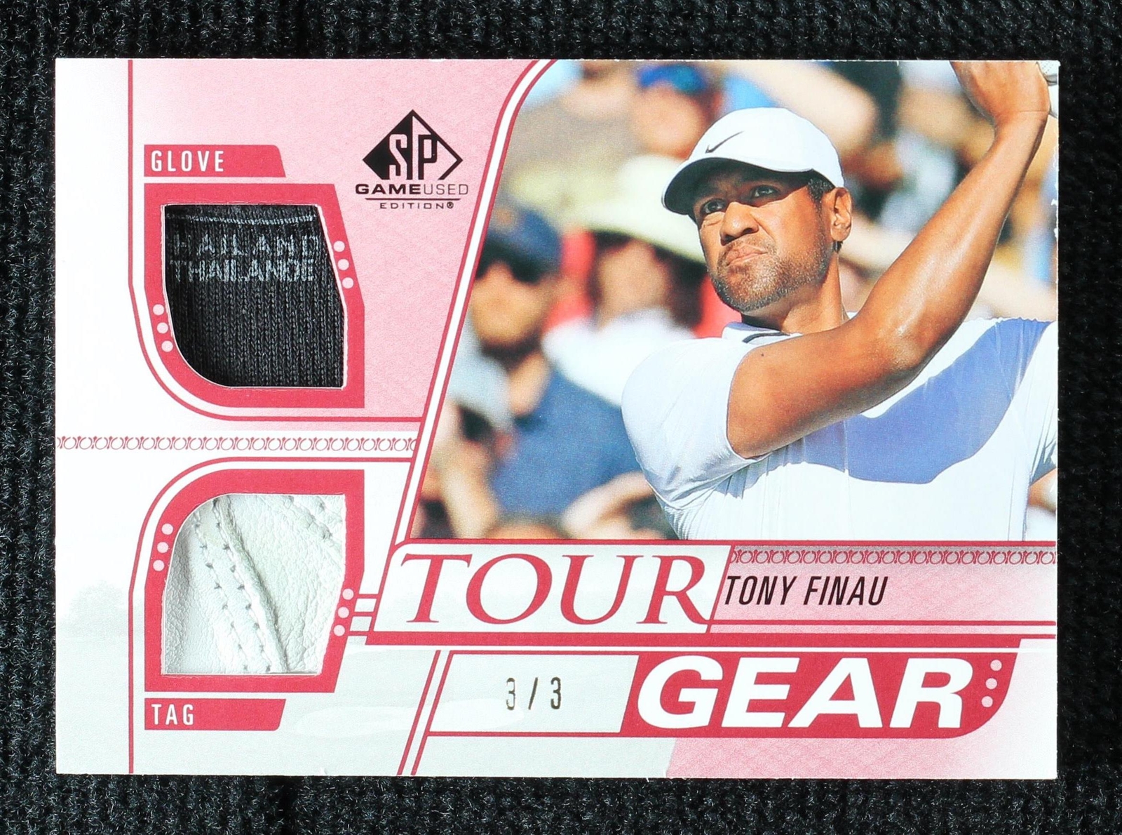 2021 SP Game Used - Tour Gear Red Glove & Tag #TG-TF Tony Finau /3 (MEM ...