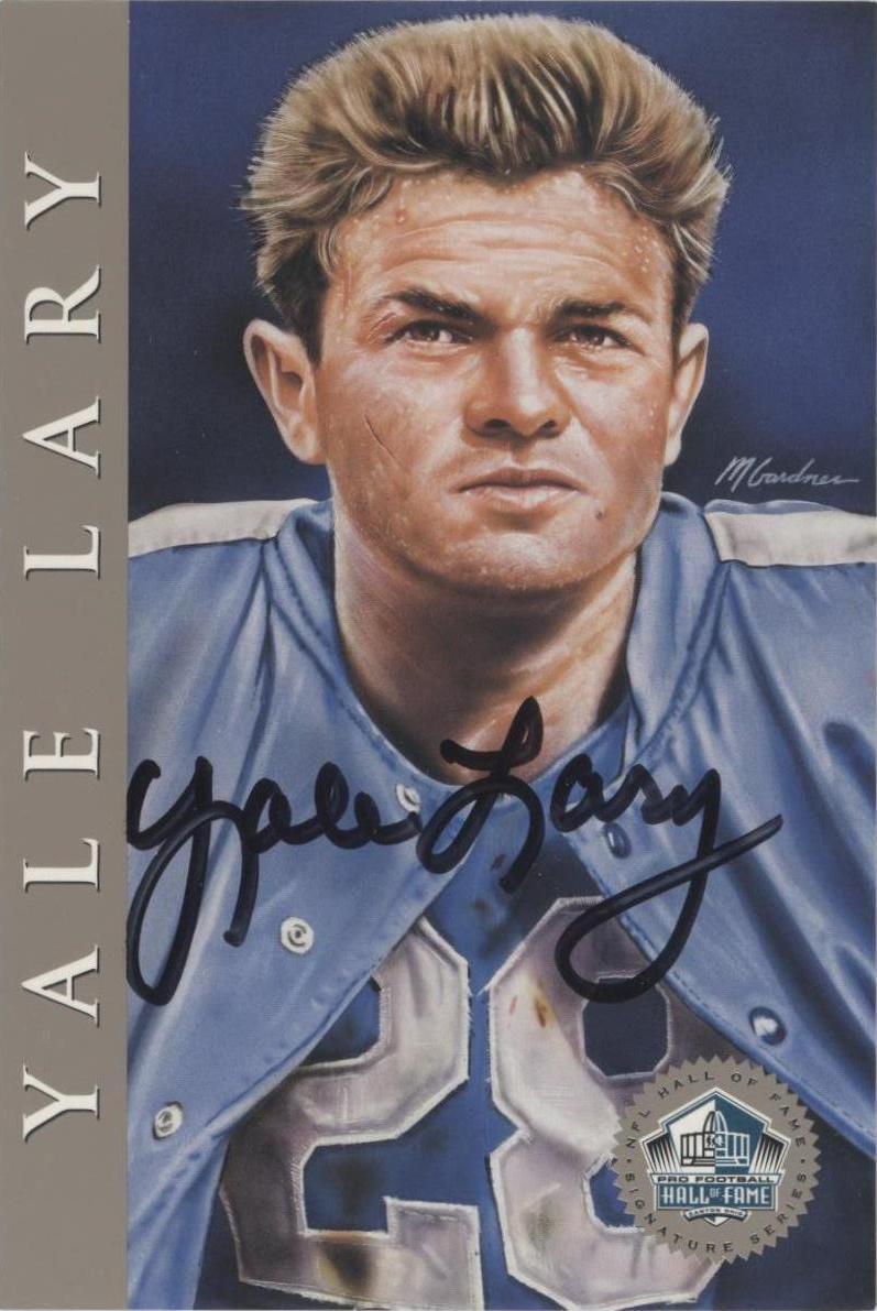 1998 NFL Hall of Fame Signature Series - Yale Lary Autographs /2500 (AU ...