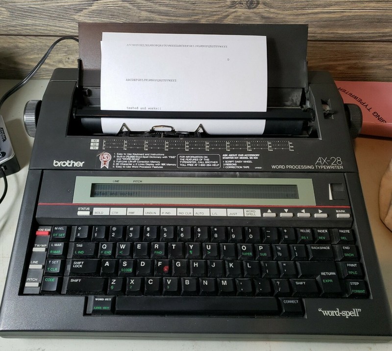1987 Brother AX-28 on the Typewriter Database