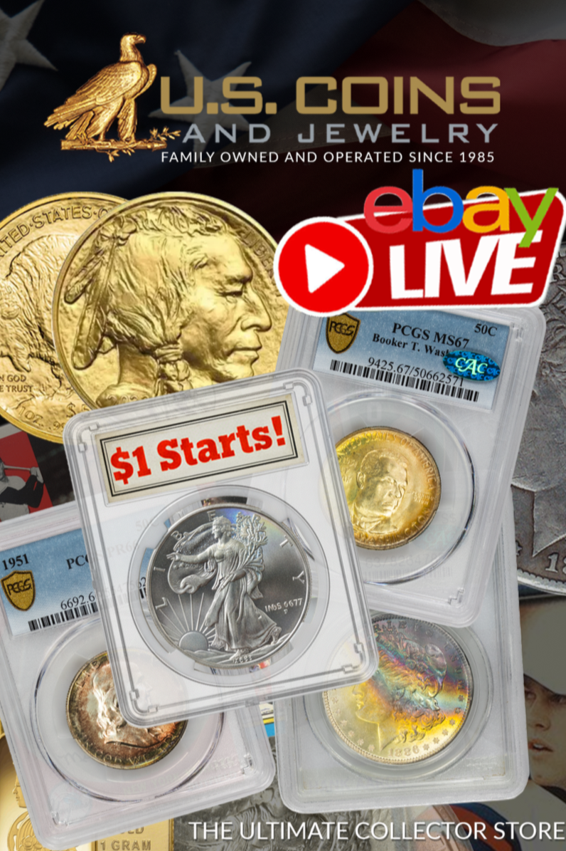 U.S. Coins And Jewelry First Shot Friday! $1 Starts! Gold, Silver ...