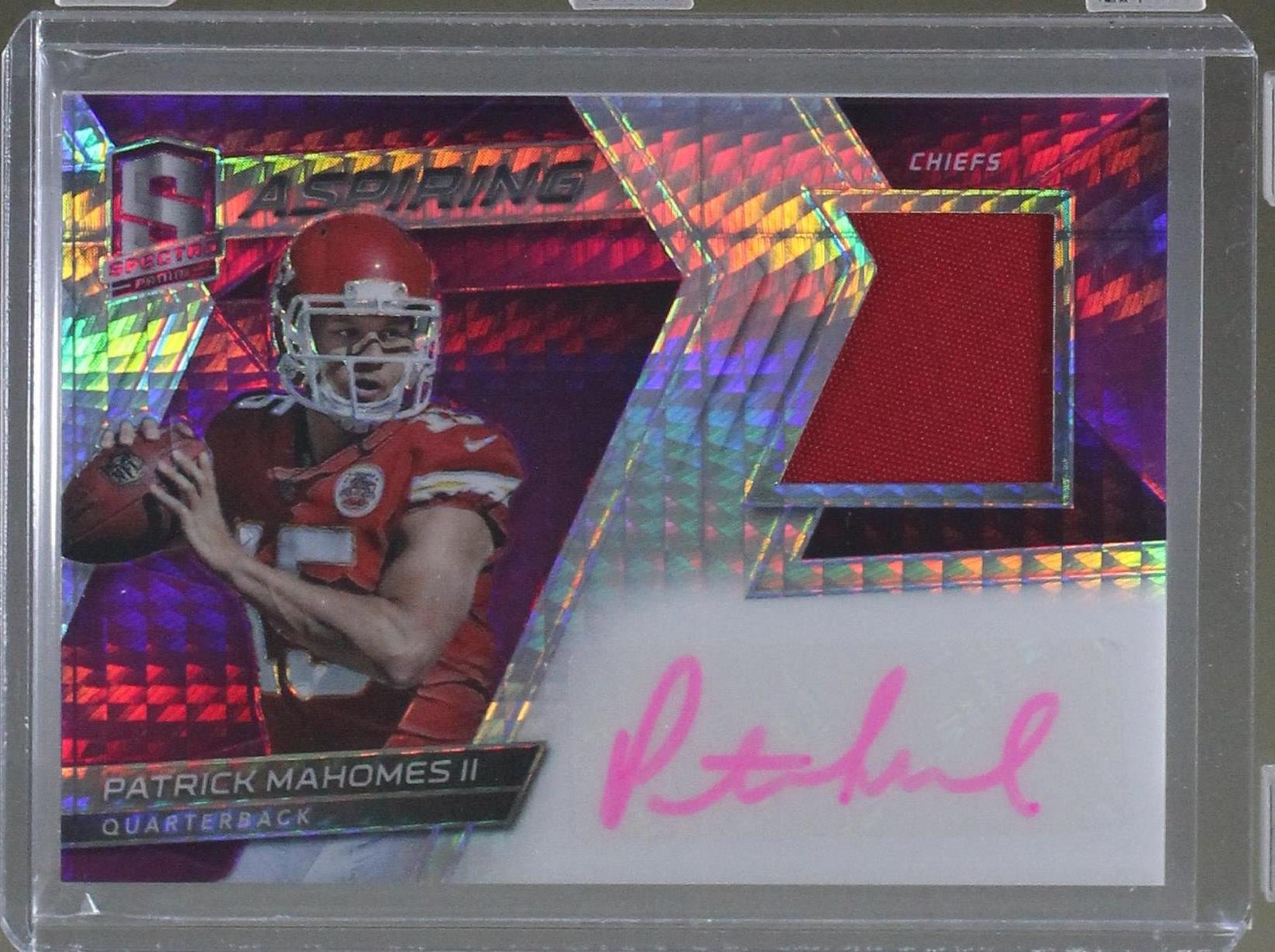 2017 Panini Spectra - Aspiring Patch Autographs Neon Pink Prizm #APA-PM ...