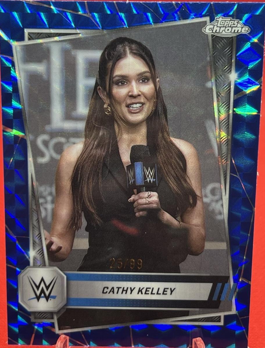 2025 Topps Chrome WWE - Cathy Kelley #153 Blue Geometric Refractor /99 ...
