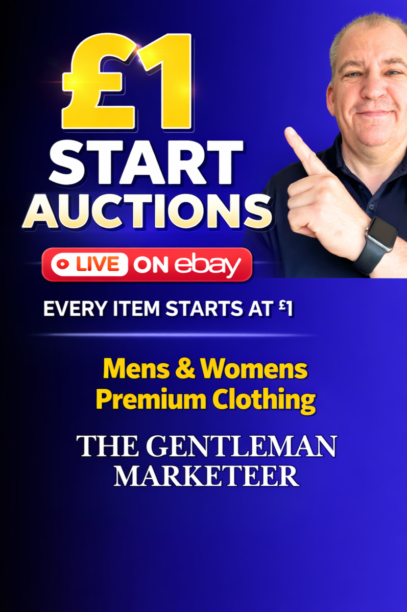 £1 Start eBay Live | Premium Clothing Event Mens & Women’s Styles | eBay Live UK