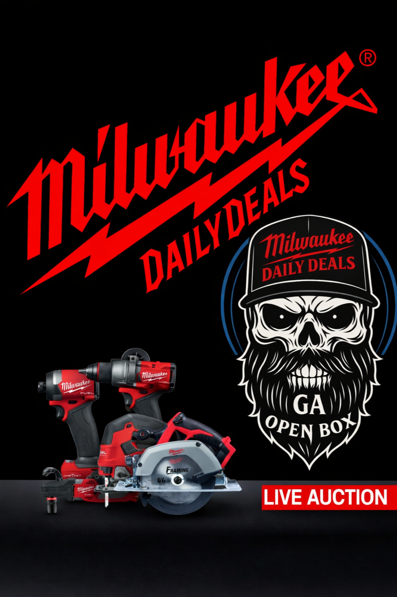 $1 Milwaukee Power Tools New Sudden Death 2/10/26 with GA Open Box ...