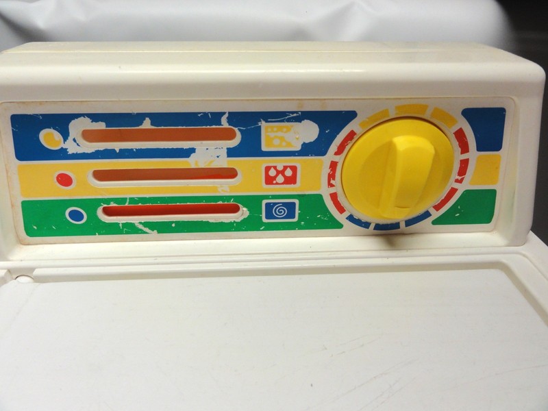 Fisher Price #2037 Laundry Center Vintage 1990 Washer Dryer Yellow ...