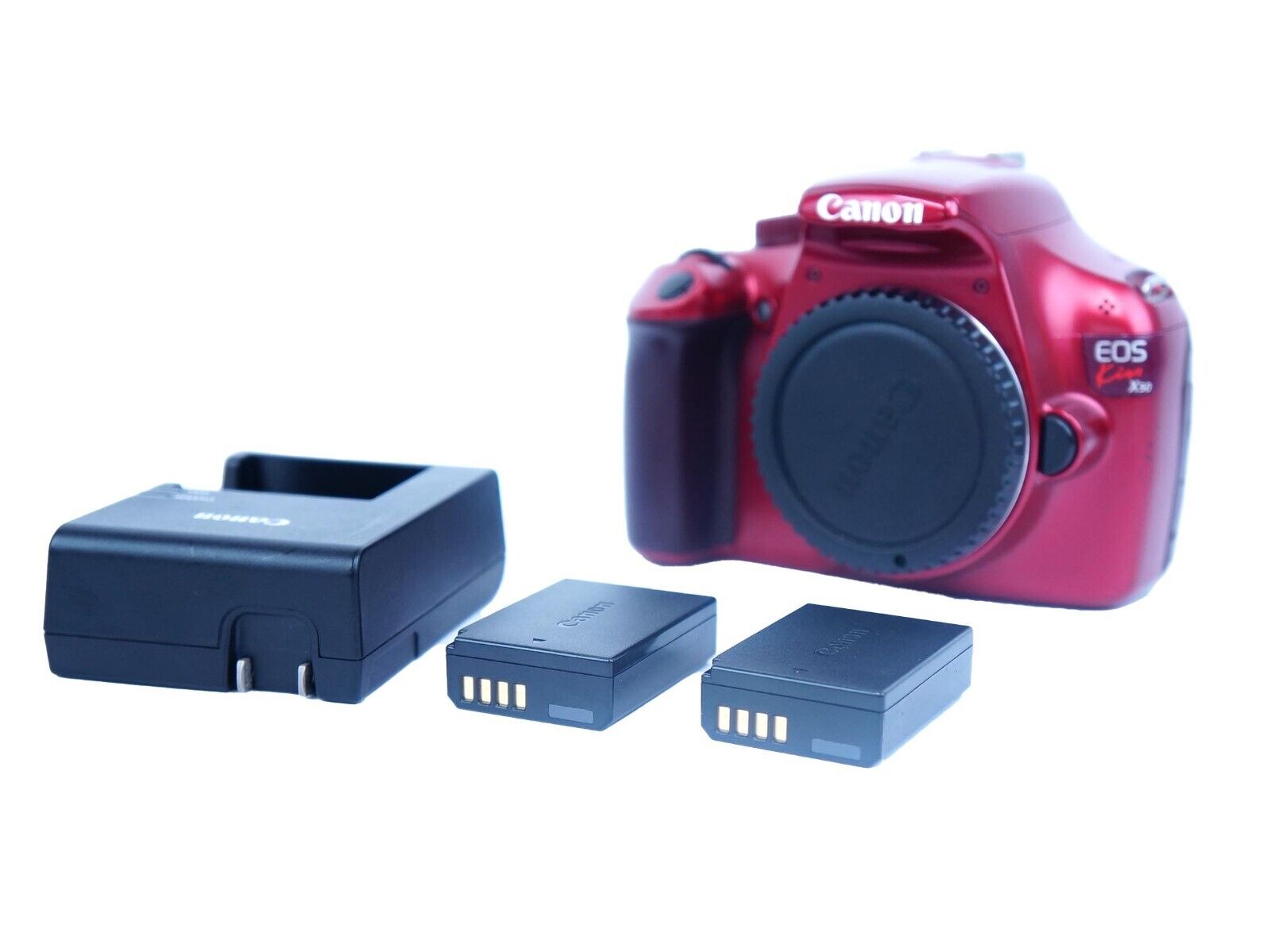 Canon Digital SLR Camera DS126291 Eos Kiss X50 Red Body Only Canon Digital SLR Camera DS126291 Eos Kiss X50 Red Body Only